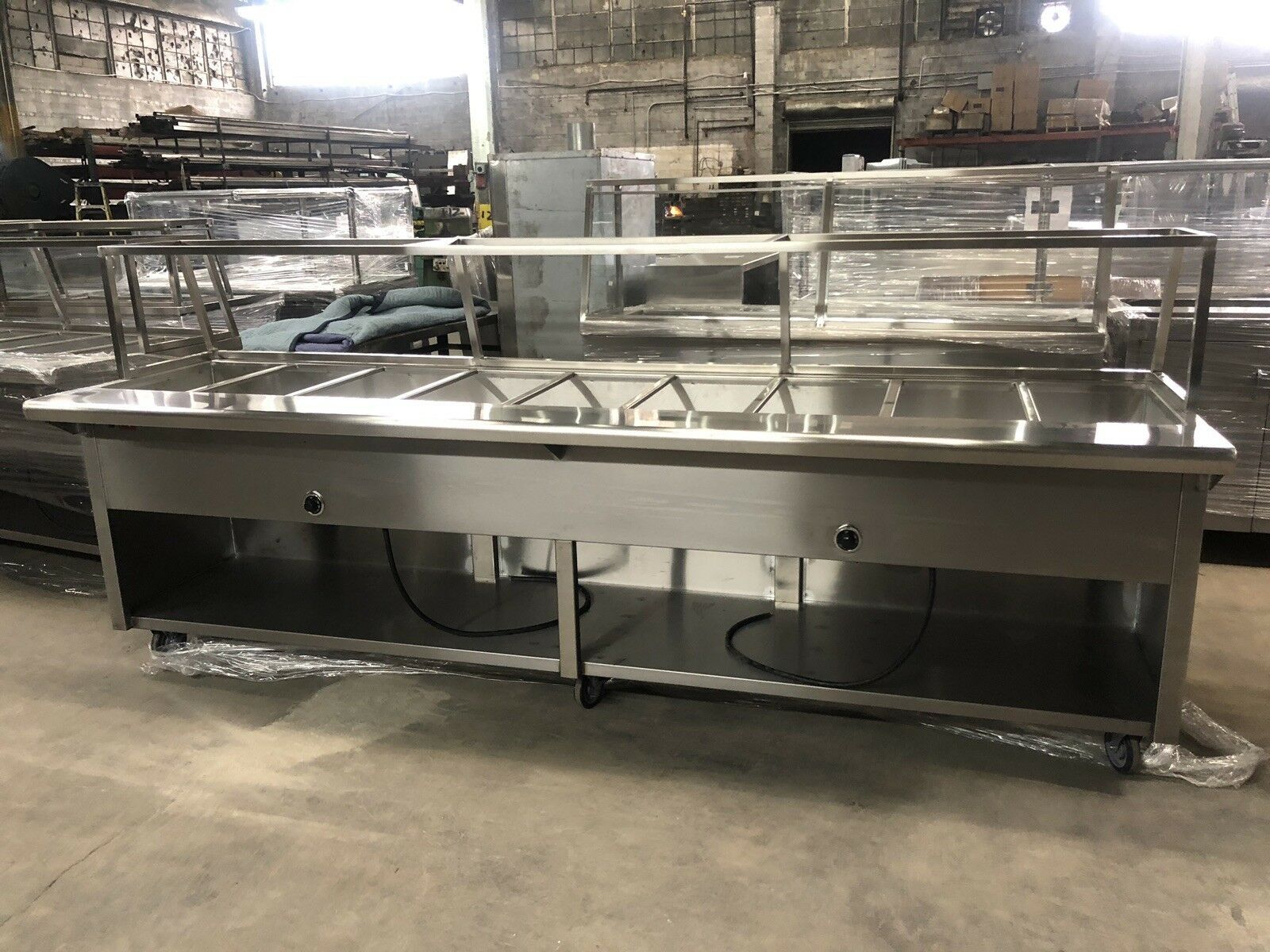 120" 10ft All Stainless Steel Electric Steam Table 9 Pans 208V w ...