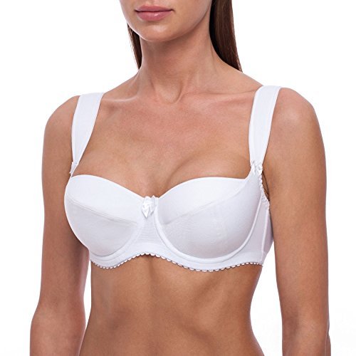 Frugue Womens Balconette Sexy Push Up Lace Shelf Bra White 46 Ddd E Bras