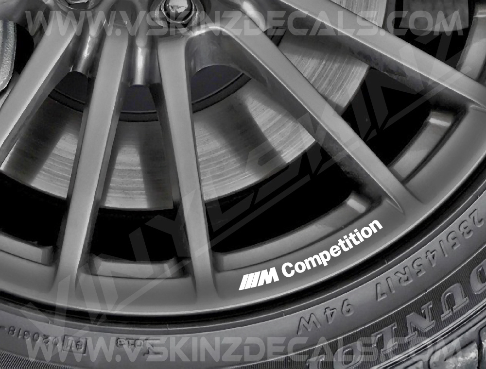 BMW M Competition Logo Wheel Rim Decals Kit Stickers Premium Quality ...