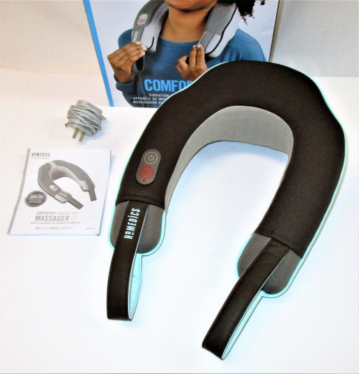 Homedics Comfort Foam Vibration Neck Massager With Heat Nmsq 216h 2 Two Speed Massagers