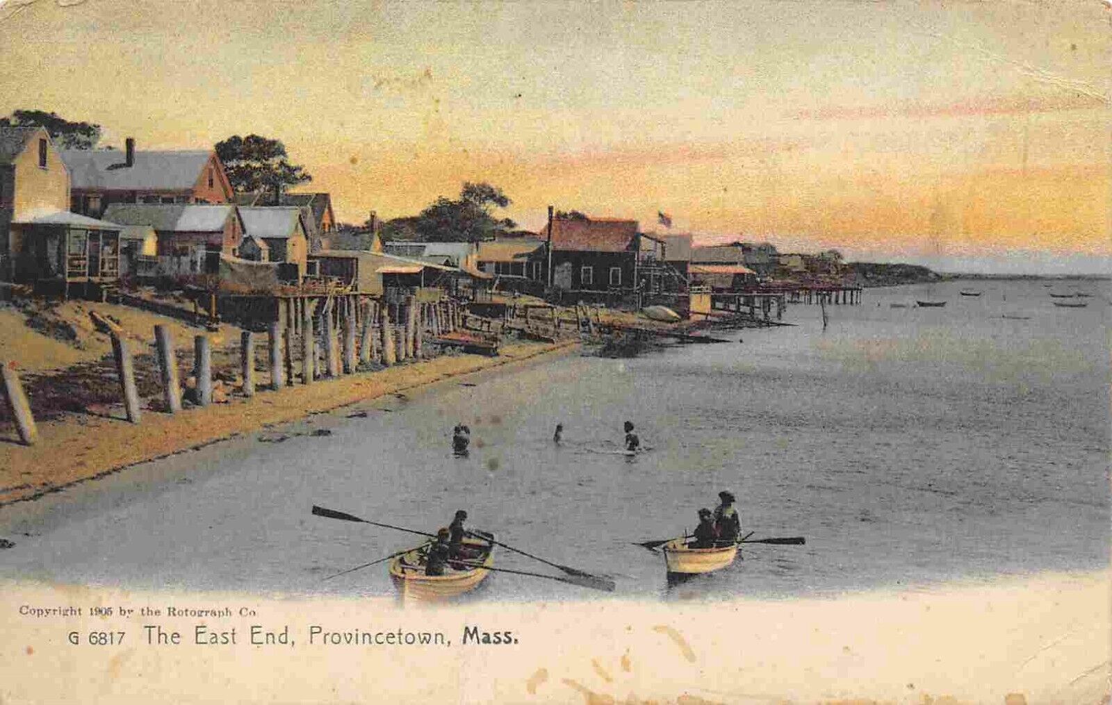 The East End Waterfront Provincetown Massachusetts 1905c Rotograph ...
