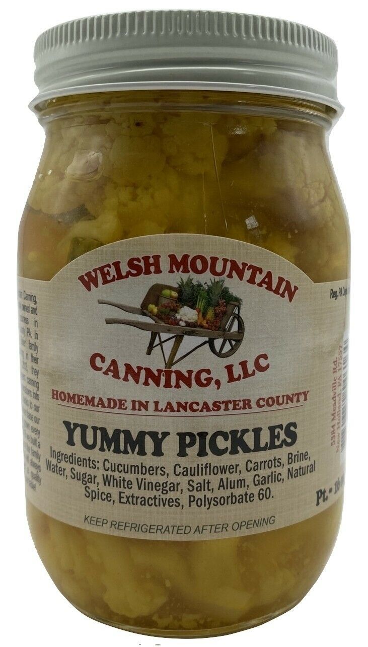 AMISH YUMMY PICKLES 100% Natural Pickles Cauliflowers Baby Carrots 1-12 ...
