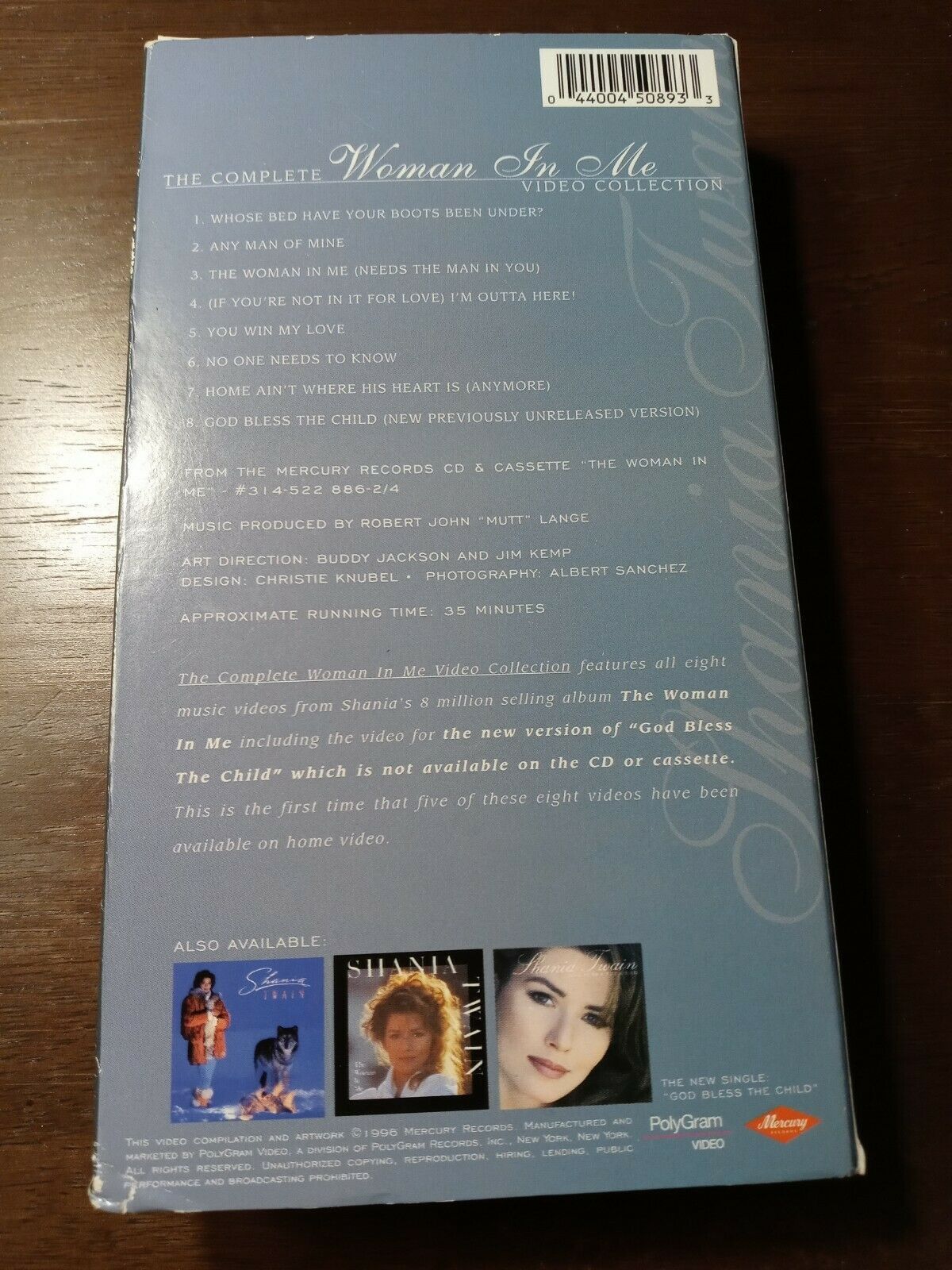 Shania Twain - The Complete Woman in Me Video Collection (VHS, 1996 ...