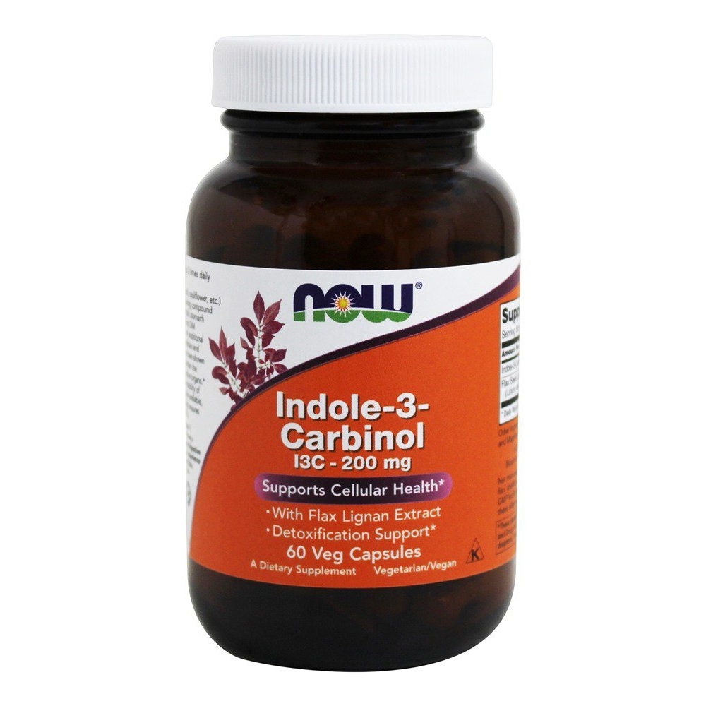 NOW Foods I3C indole 3 Carbinol With Lignans, 60 Vegetarian Capsules ...