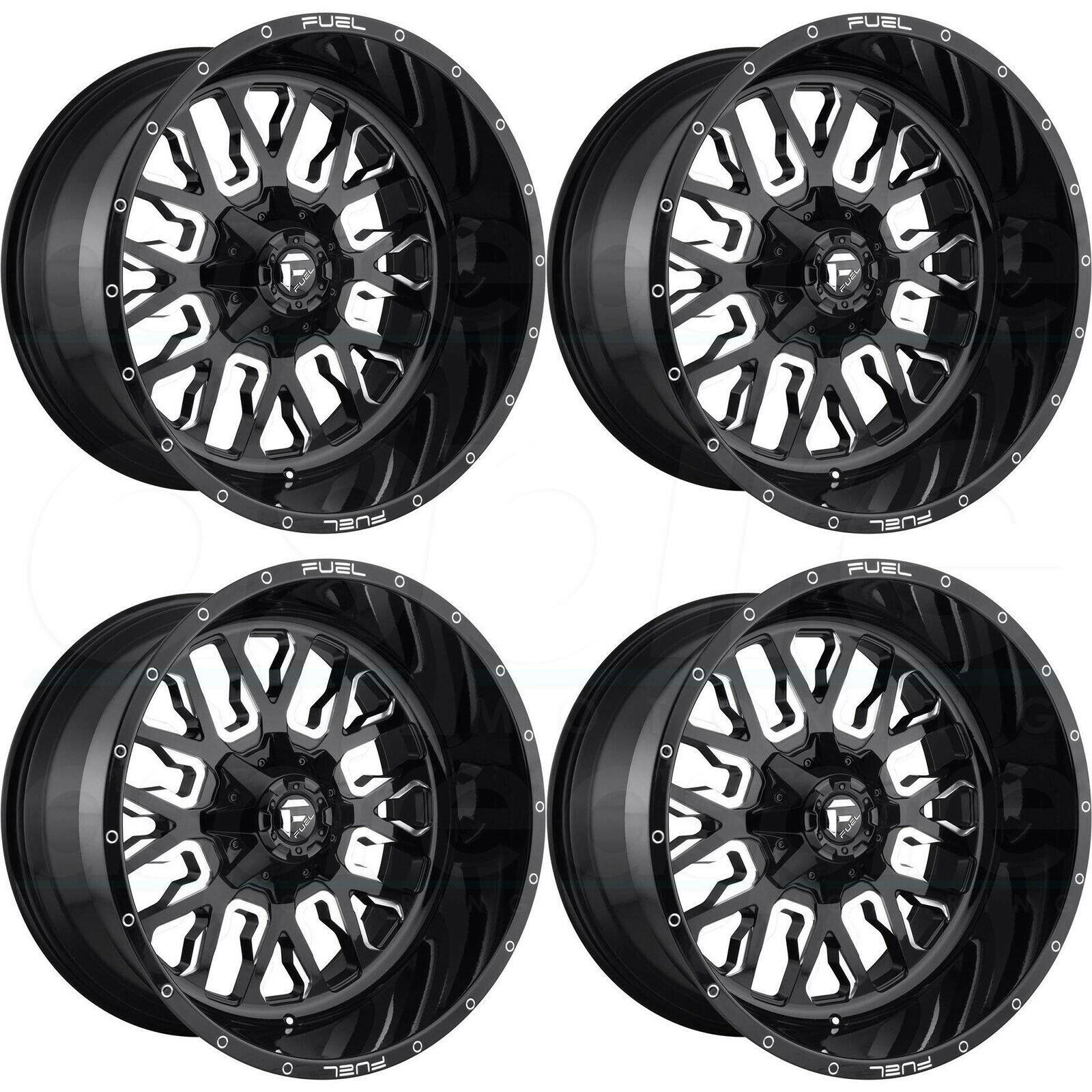 18x7 Fuel D611 ATV UTV Stroke 4x156 13 Gloss Black Milled Wheels Rims ...