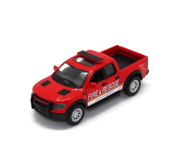 2013 Red Ford F-150 SVT Raptor Supercrew (Fire Rescue) Pull-Back Action ...