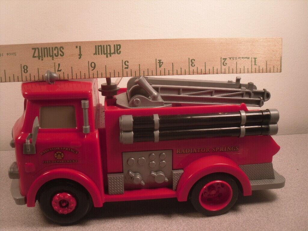 Red Fire Engine Disney Pixar Cars firetruck toy with sounds 8" - TV ...