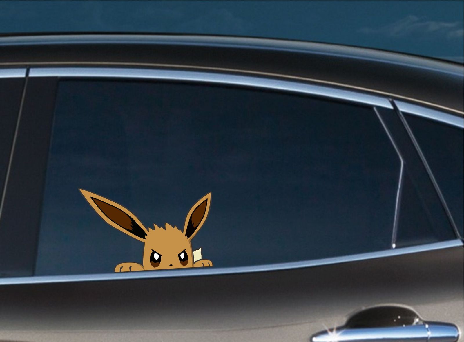 Eevee Pokemon Peekers Peeking Window Vinyl Decal Cute Anime Stickers ...