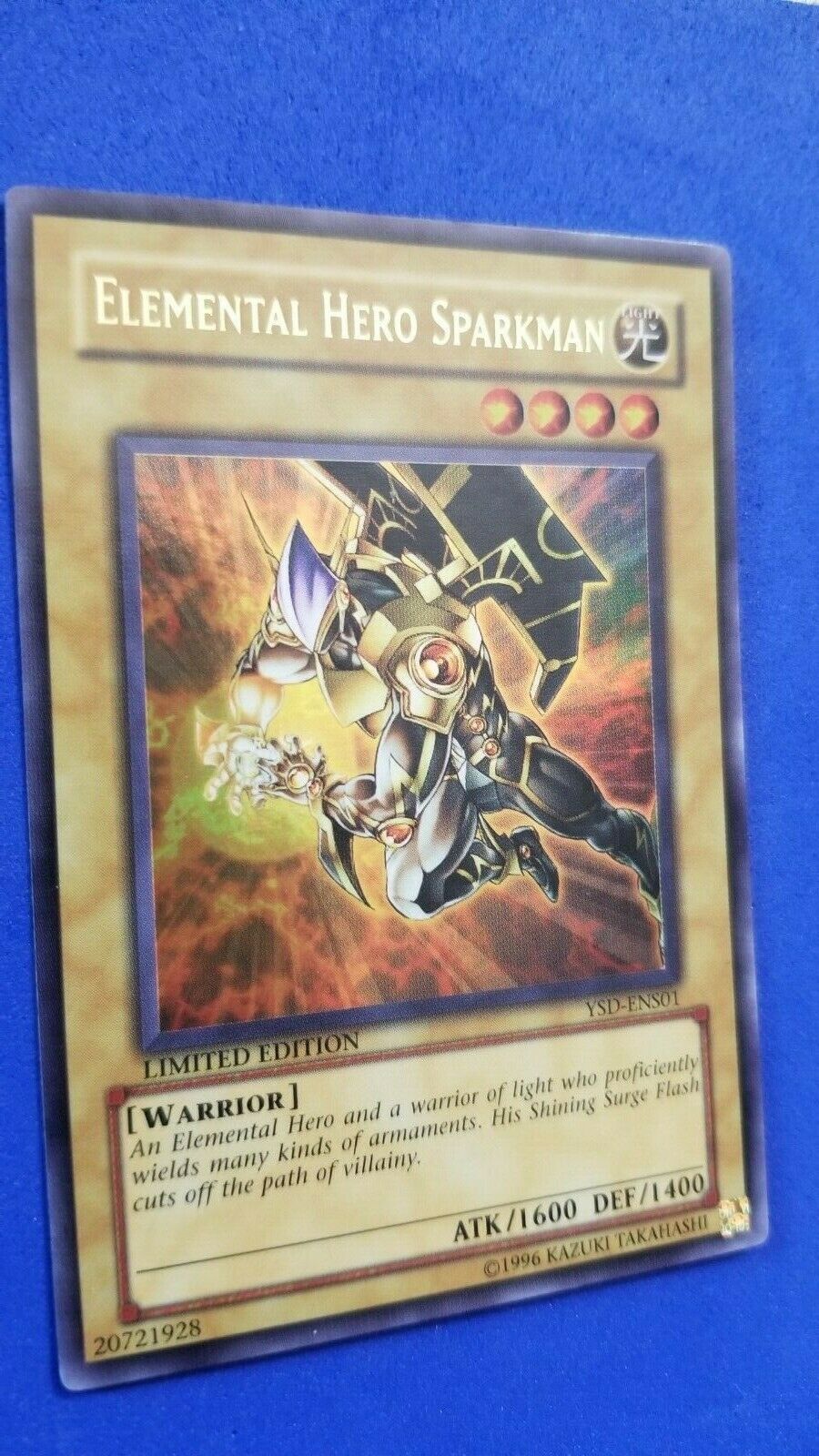 Elemental Hero Sparkman (YSD-ENS01) Ultra Rare Limited Edition M/NM ...