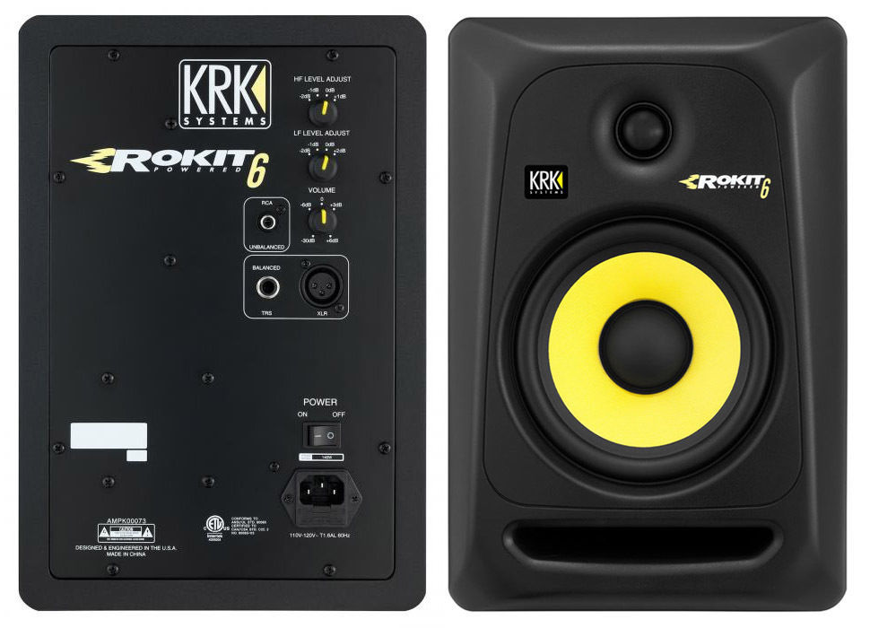 NEW KRK Rokit 6 Generation 3 Powered Studio Monitor PAIR ROKIT6G3 6 ...