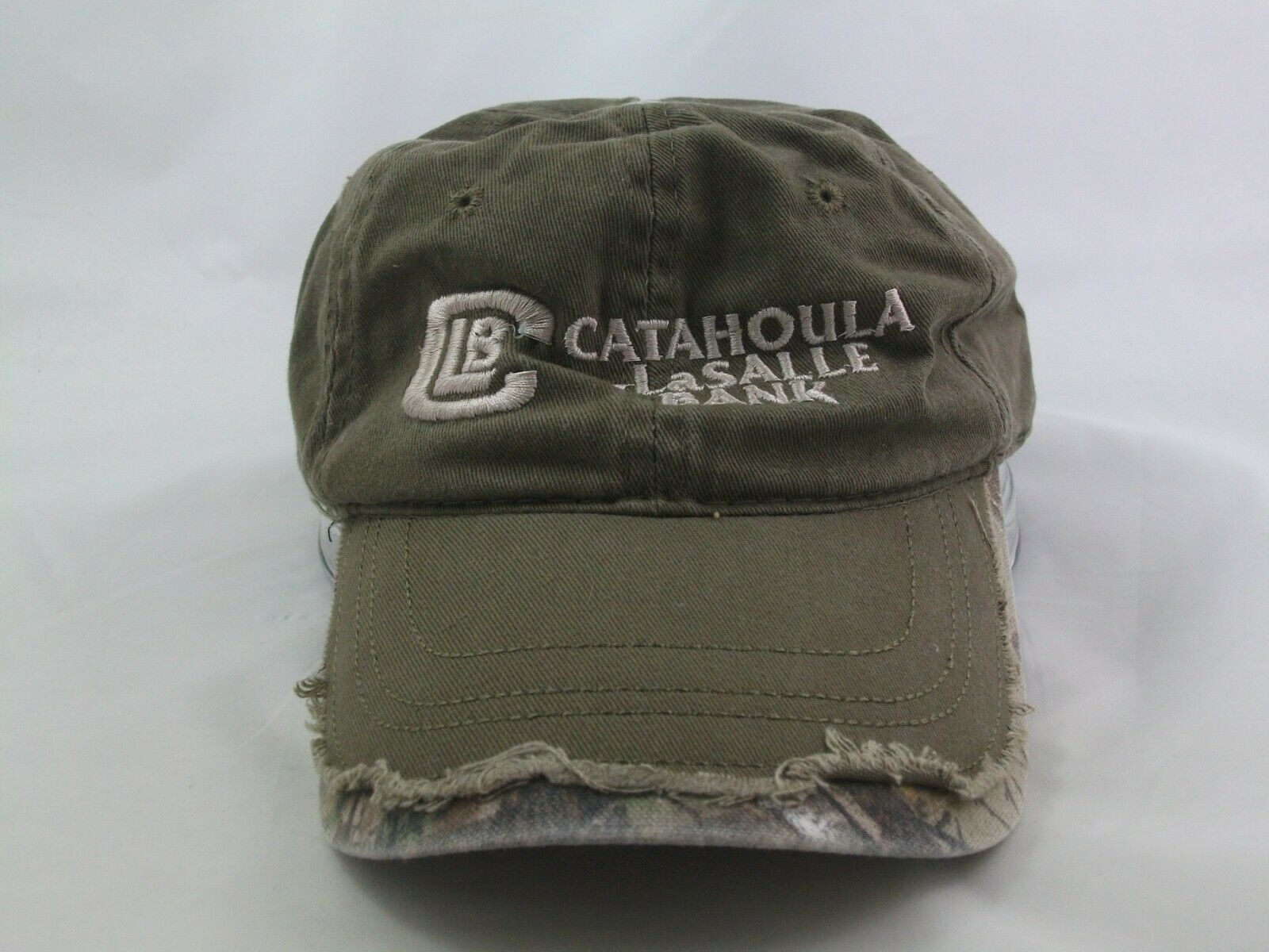 Catahoula LaSalle Bank Hat Factory Distressed Green Hook Loop Baseball ...