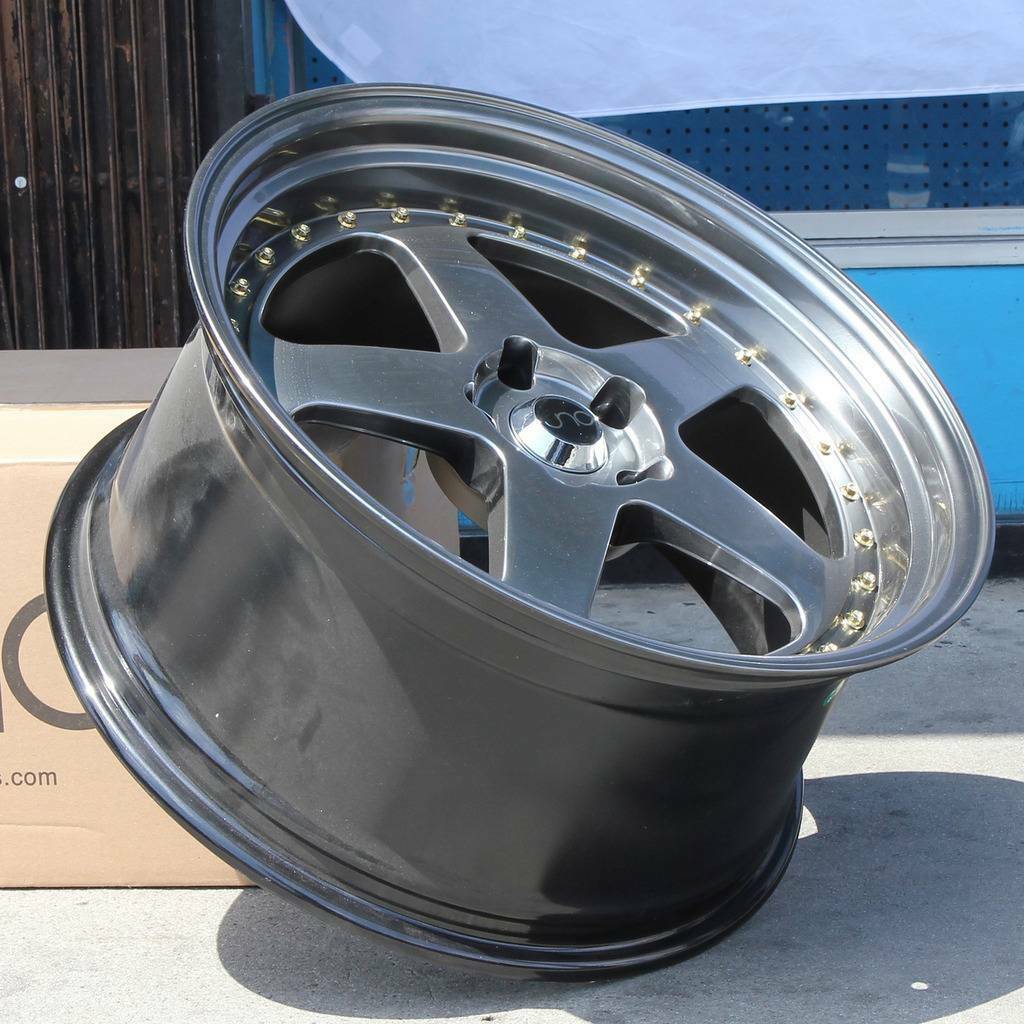 One 17x8 JNC 010 5x100 30 Hyper Black Wheel Rim 73 1 Wheels