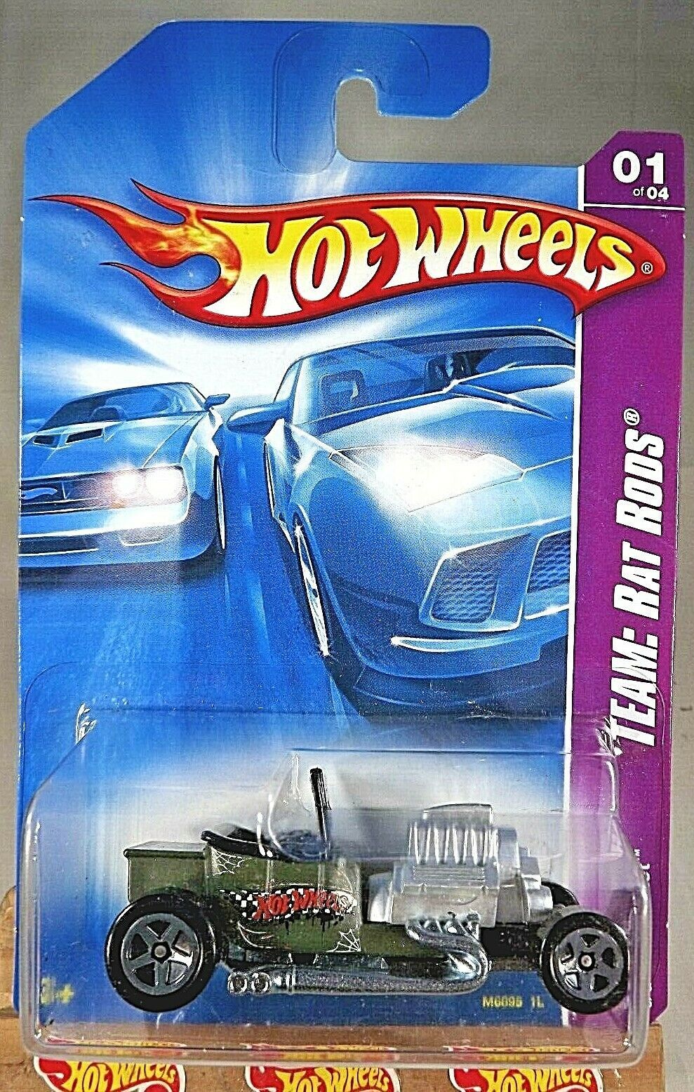 2008 Hot Wheels #125 Team: Rat Rods 1/4 T-BUCKET Flat Green w/Gray 5 ...