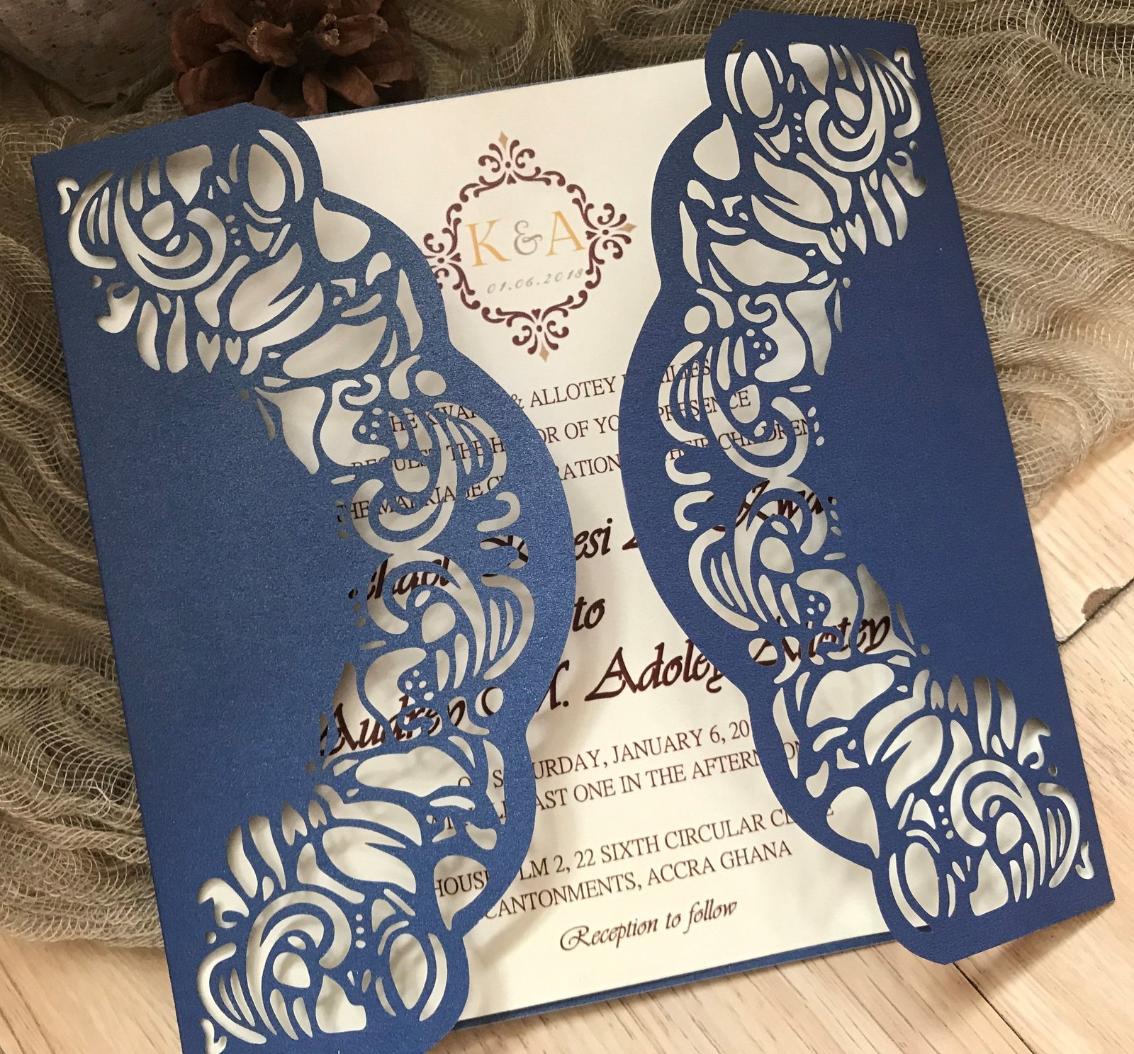 50pcs custom laser cut invitations cards,bridal shower invitation cards ...
