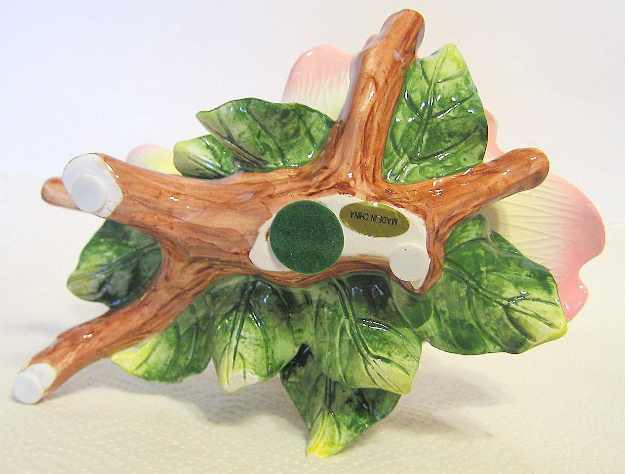 Large Ceramic Peace Rose Figurine - Art