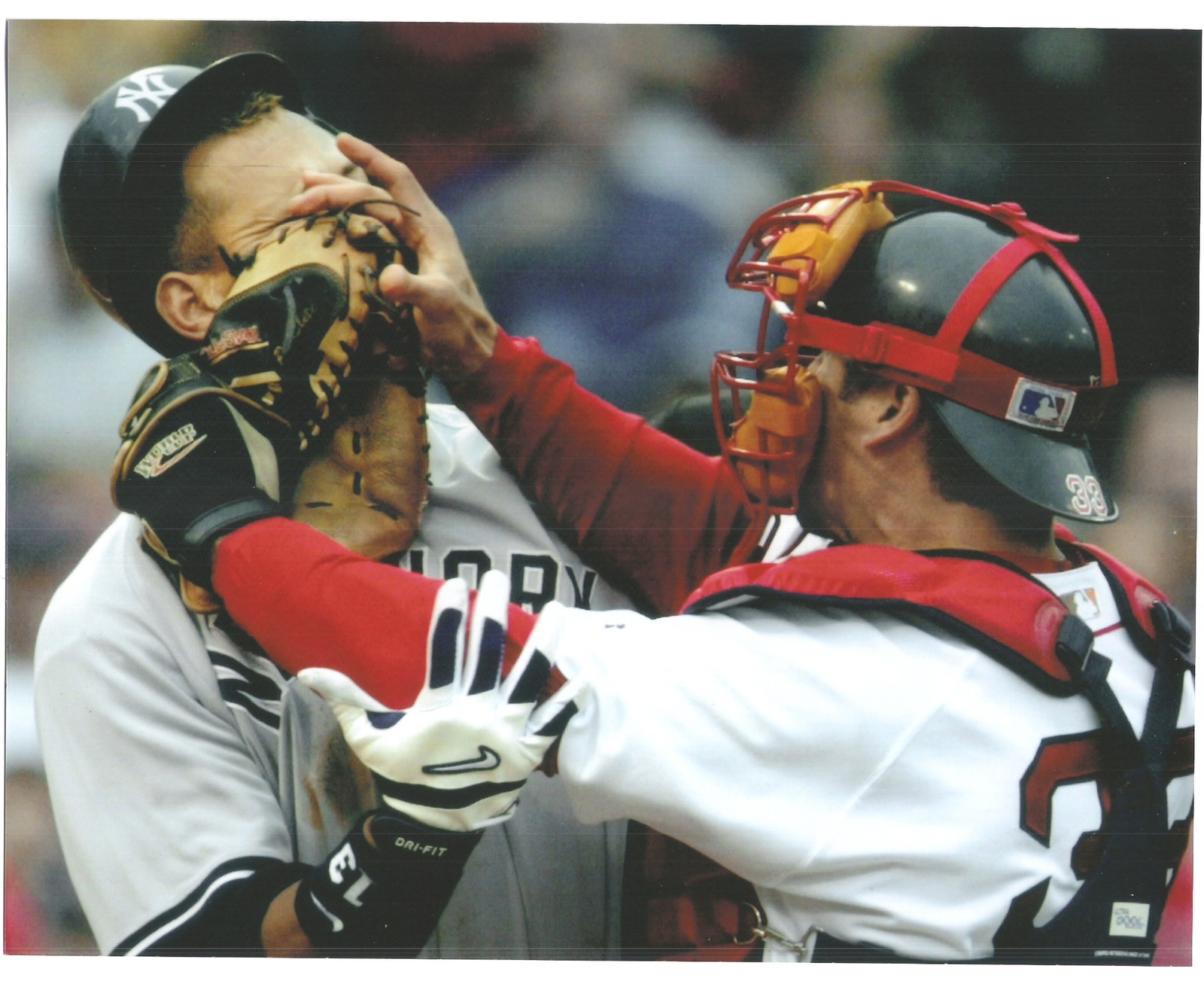 Alex Rodriguez Jason Varitek Fight Yankees Red Sox 18X24 Color Baseball ...