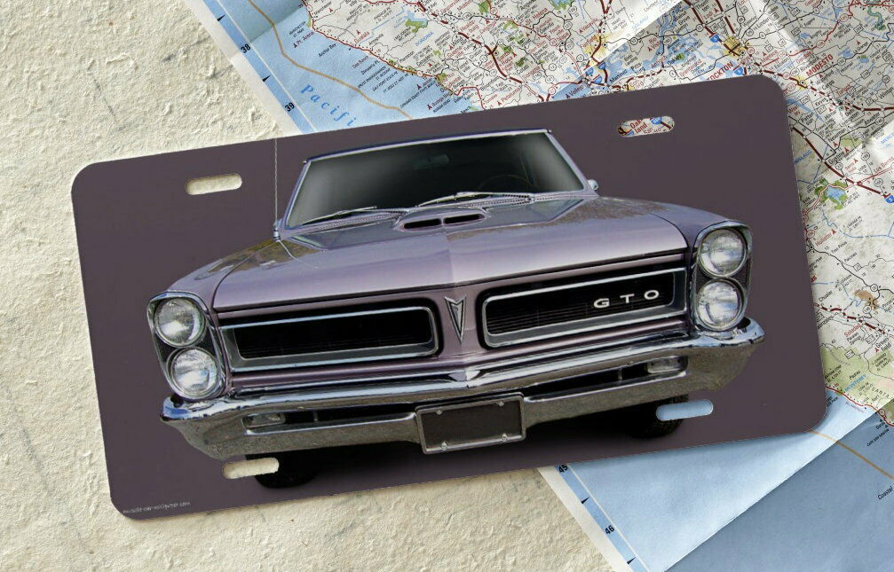 1965 GTO Hardtop License Plate | 6x12 inch | Awesome! - Posters & Prints