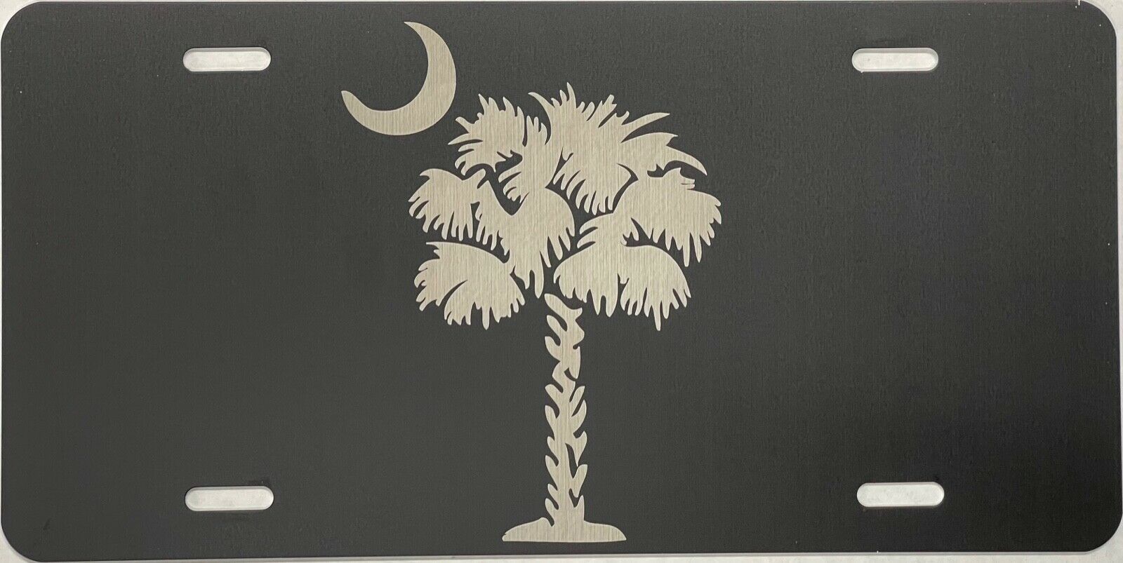 NEW SC Palmetto Logo Laser Engraved License Plate Car Tag Gift Flat ...