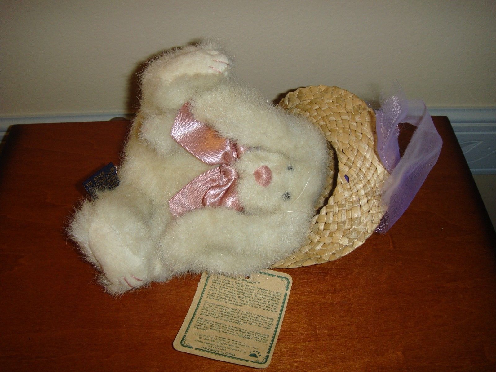 Boyds Bears Giselle De La Fleur Plush Bunny Rabbit in Hat Collectible ...