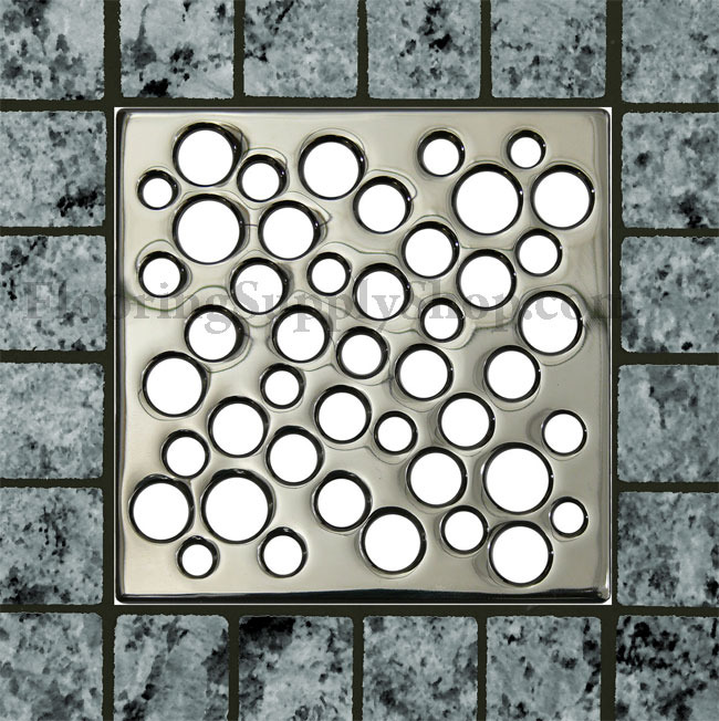 Ebbe Unique Square Shower Drain Polished Chrome - Bubbles - Plumbing ...