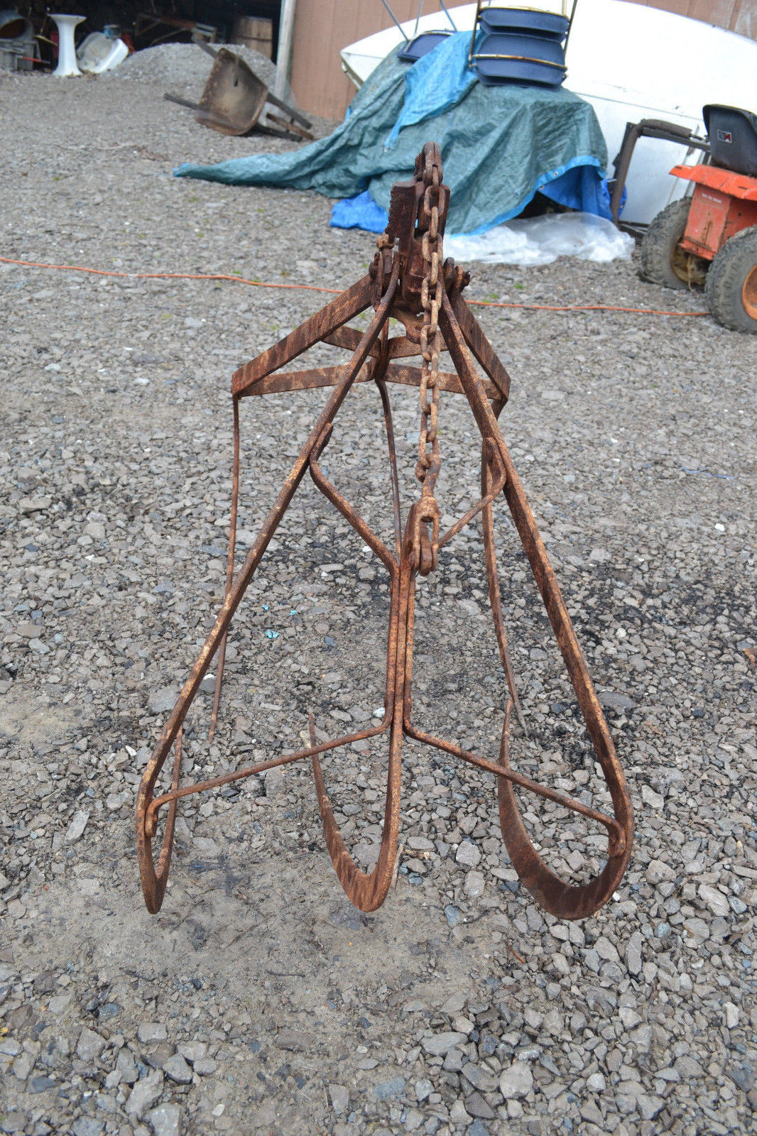 Antique Hay Myers Large Hay Claw Cast Iron Farm Barn Tool - Pulleys ...