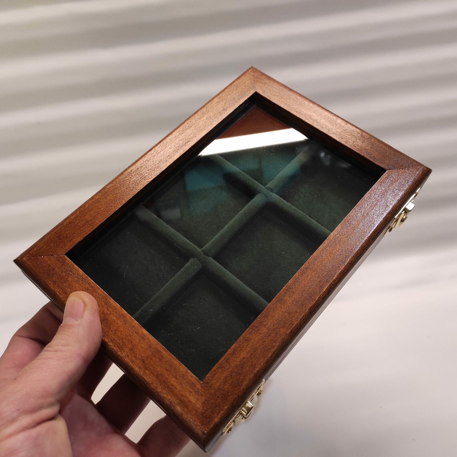 Customizable 6 Box 50x50mm Wooden Coin Box (model ve...- show original ...