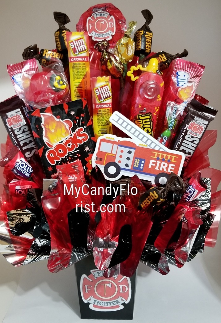 FIRE FIGHTER'S Candy Bouquet - Perfect Gift for your hero! - Gift ...