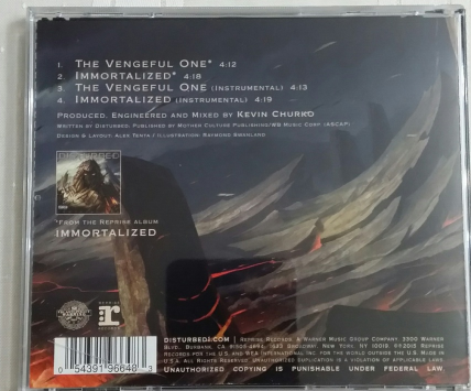 DISTURBED The Vengeful One Promo CD 2015, Like New - CDs