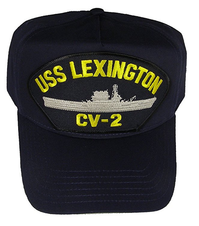 USS LEXINGTON CV-2 HAT CAP USN NAVY SHIP AIRCRAFT CARRIER GRAY GREY ...