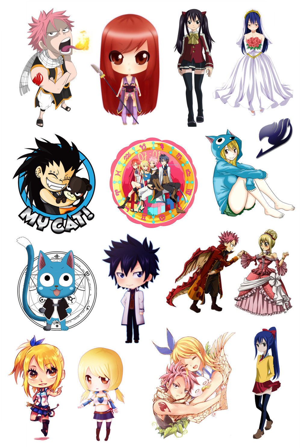 New Fairy Tail Sticker Case Fridge Laptop Decal Waterproof Stickers 5 ...
