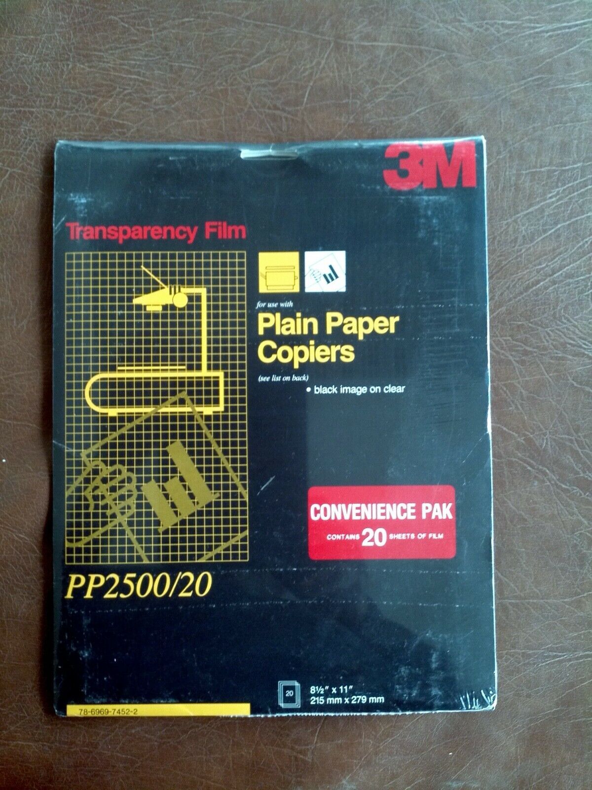 3M (20 Sheets) PP2500 Transparency Film for Plain Paper Copiers 8.5" x ...