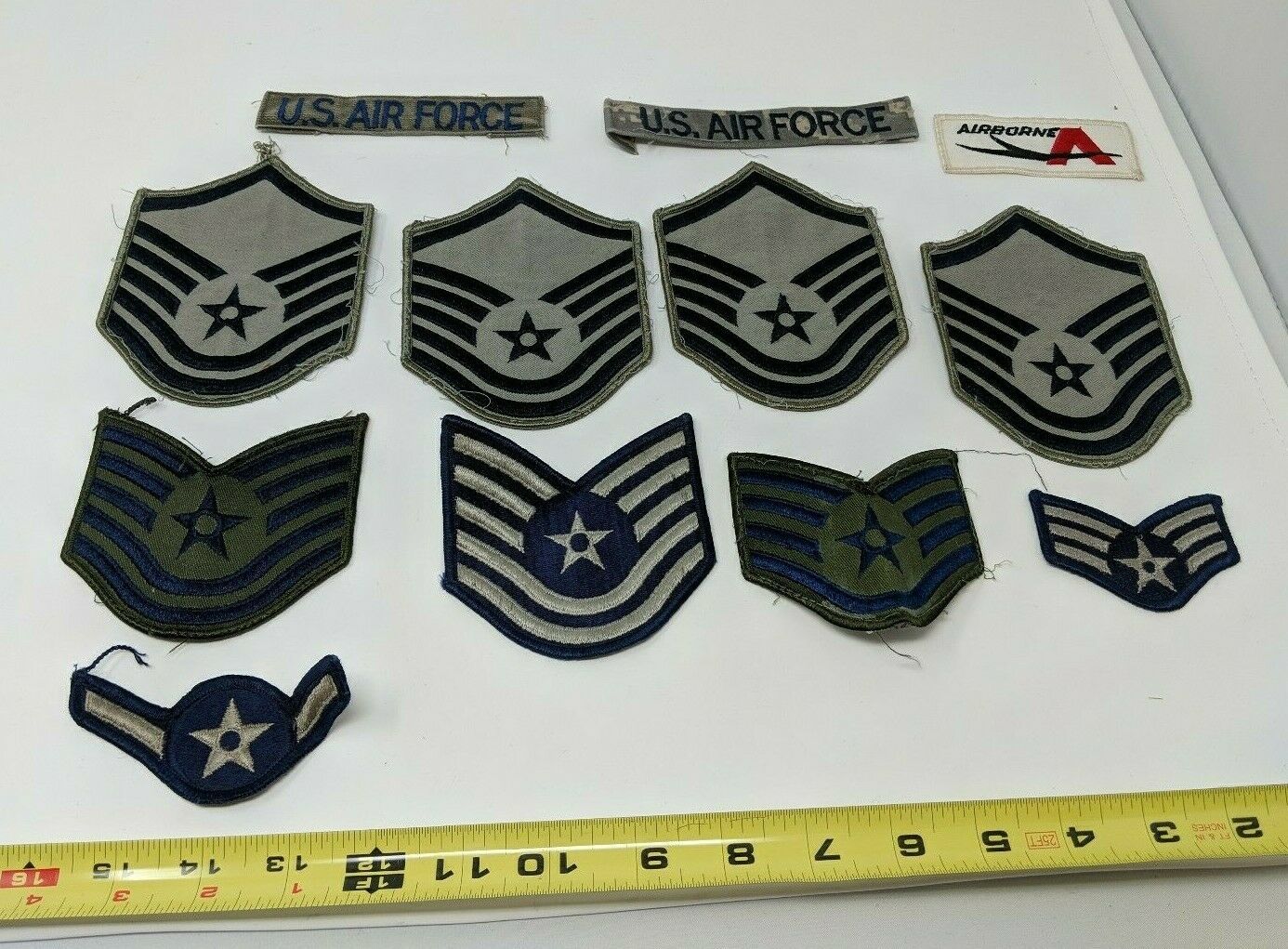 USAF Air Force Stripes Rank Patch Badge Insignia Lot Group mixed Master ...