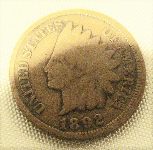 Circulated 1892 Indian Head Cent Penny - Small Cents