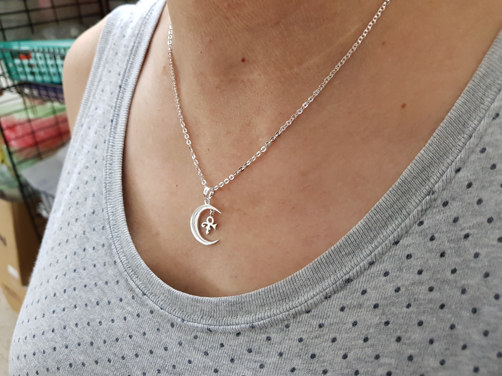 Pendant - Moon Crest Love - Remembrance Symbol - 925 Silver - Handmade ...