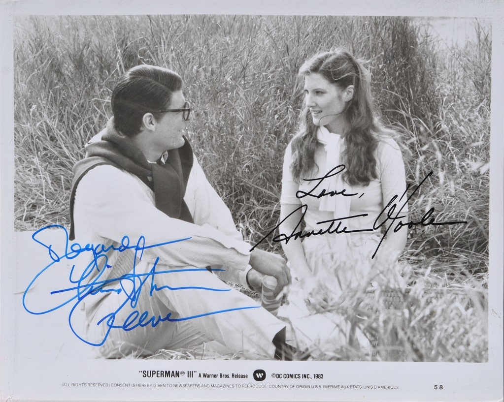 SUPERMAN III CAST SIGNED Photo x2 - Christopher Reeve and Annette O ...