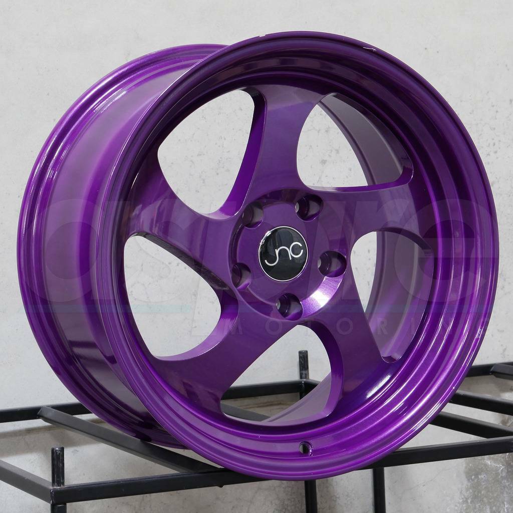 17x9 JNC 034 5x100 25 Candy Purple Wheels Rims Set(4) 73.1 - Wheels