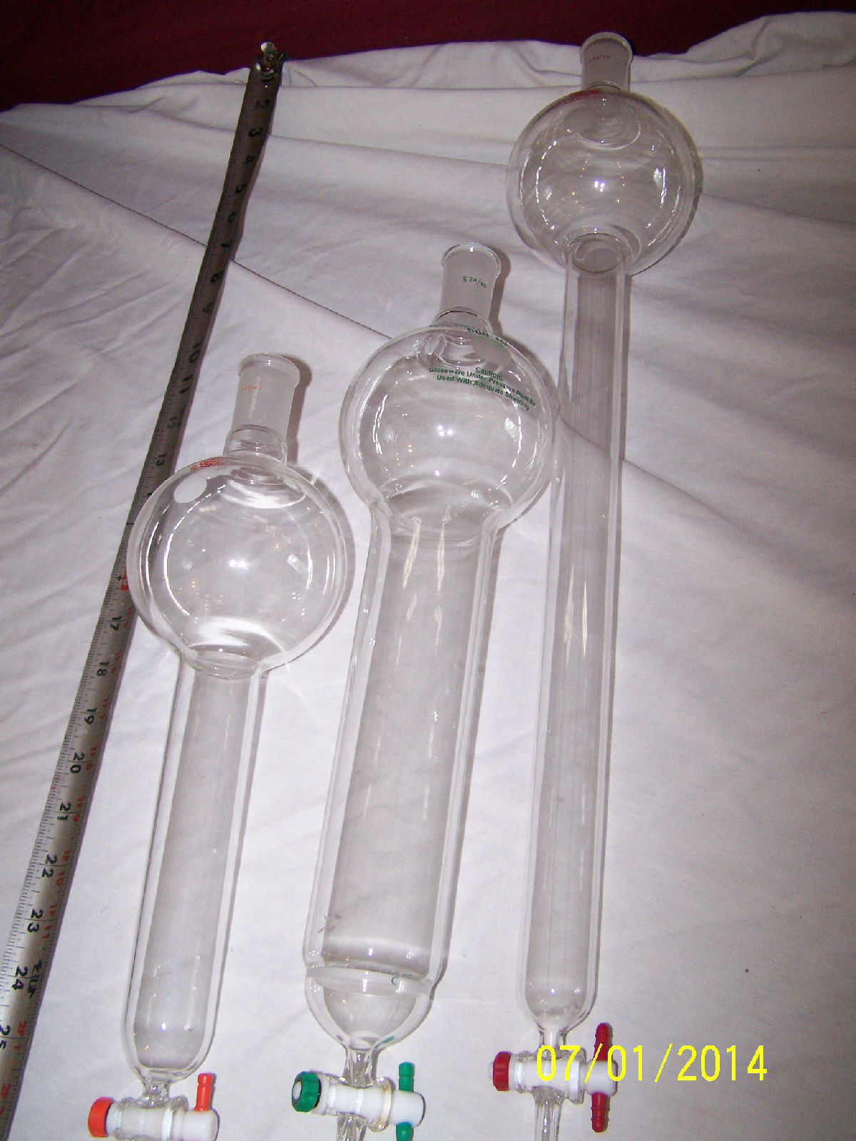 Assorted Lab Glassware Chromatography Column 500ml Reservoir 24/40 ...