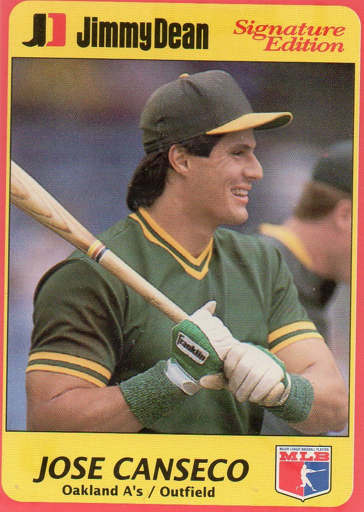 1991 Jimmy Dean Signature Edition #19 - Jose Canseco - Sports Trading Cards