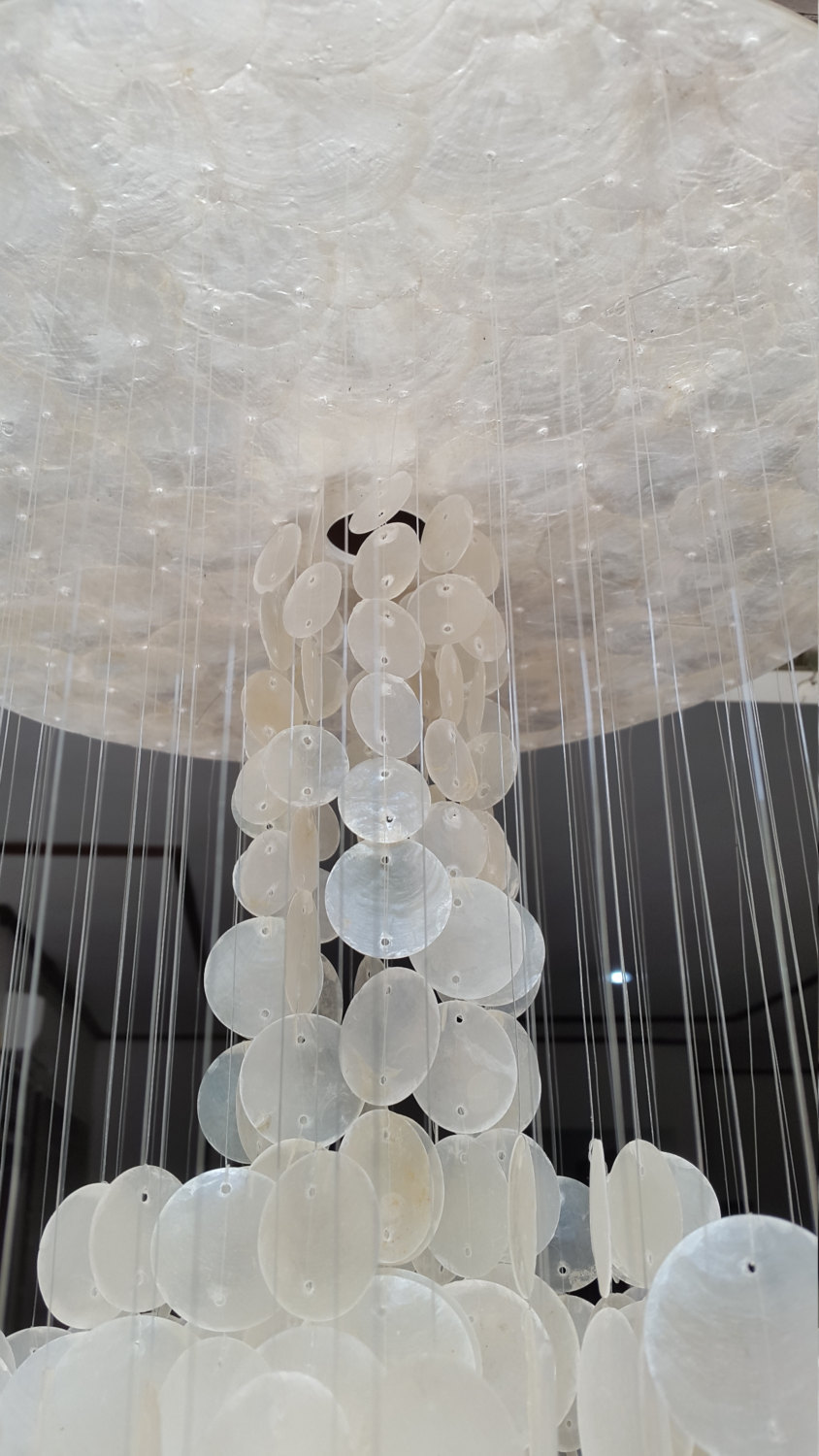Three-Tier Capiz Shell Chandelier 40 Three-Tier Capiz Shell Chandelier 40