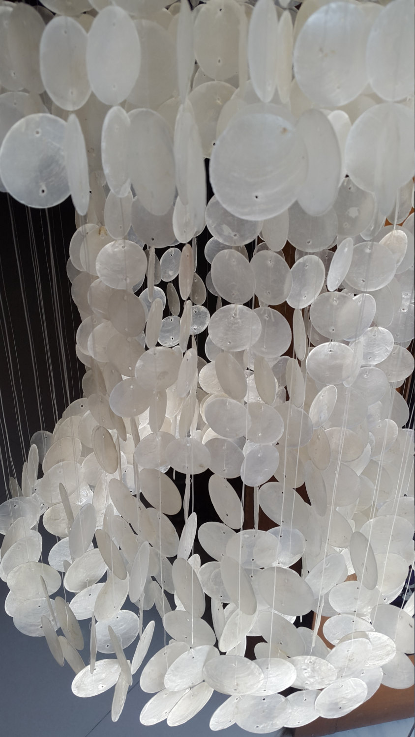 Three-Tier Capiz Shell Chandelier 40 Three-Tier Capiz Shell Chandelier 40