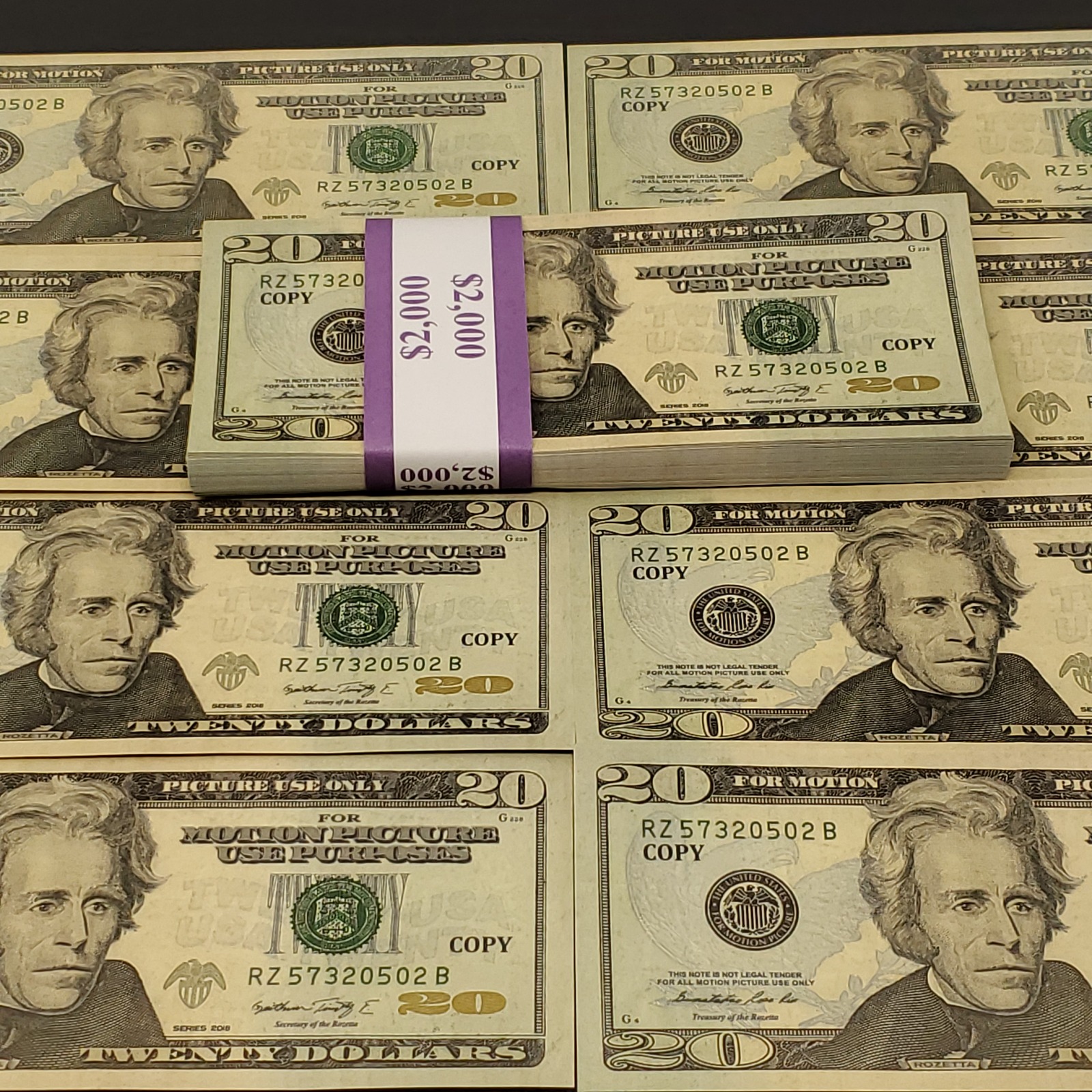 50 Pcs X $20 Replica,Fake,Copy, Prop,prank dollar,Movie ,Media ...