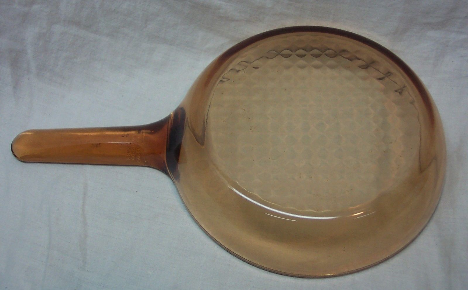 CORNING France VISION Visions Amber 7" GLASS SKILLET FRY PAN Waffle ...