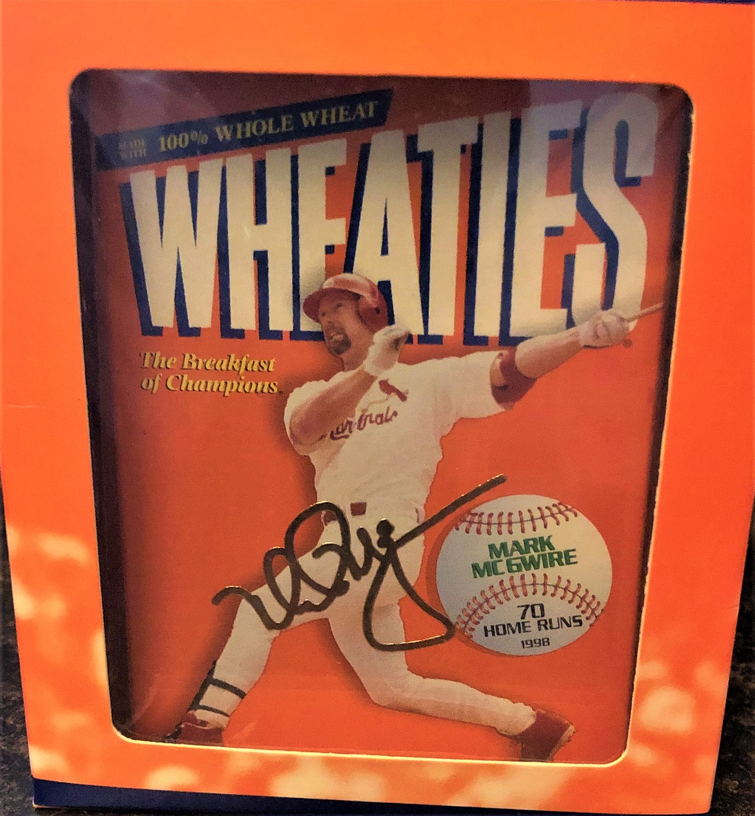 Mark McGwire 24k Gold Signature Replica Wheaties Mini Box Collectible ...