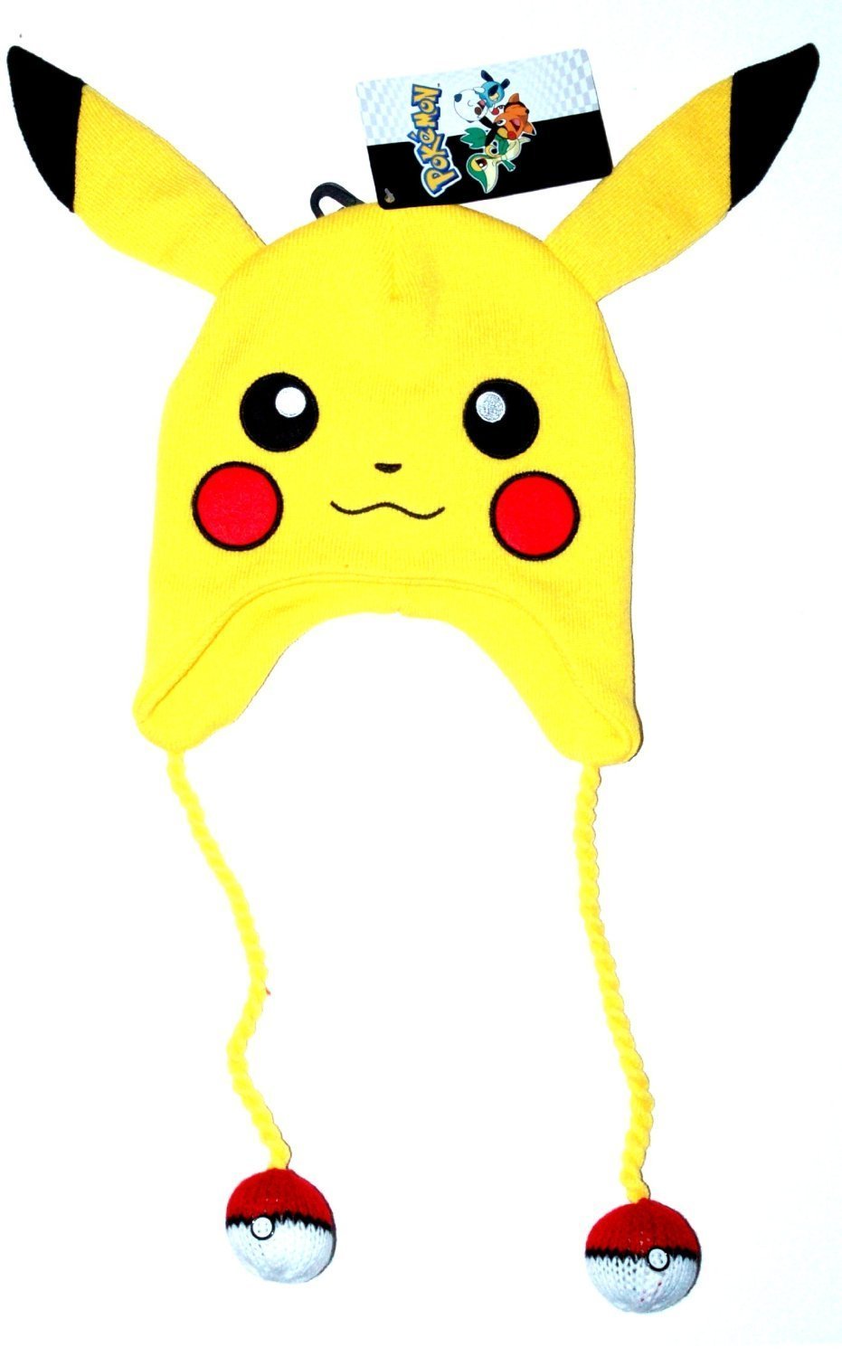 Pokemon Pikachu Plush Embroidered Laplander Beanie Style Hat Cap with ...