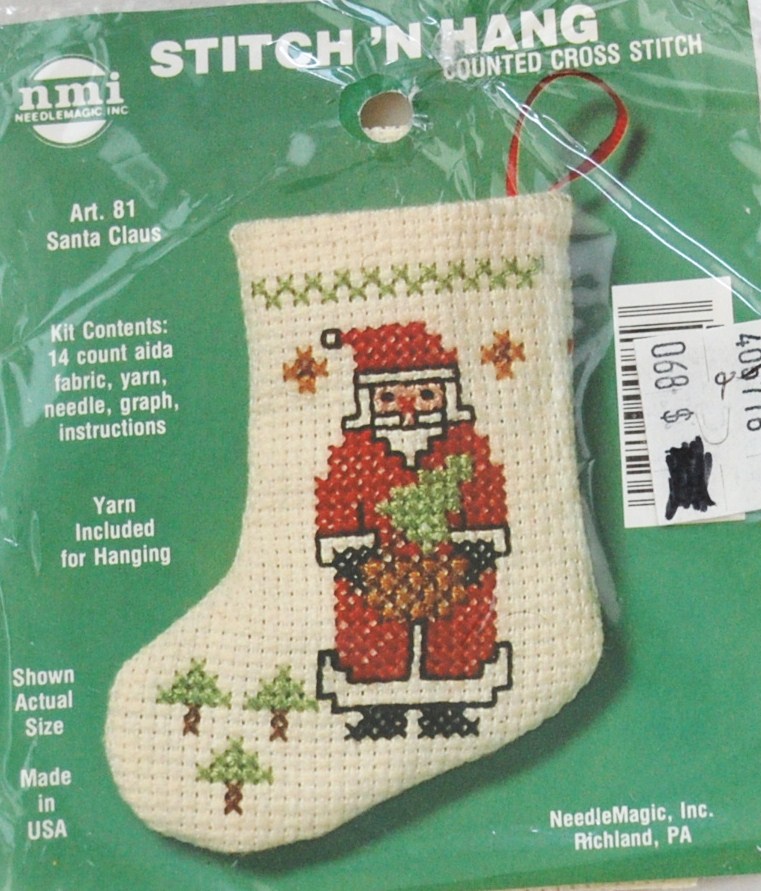 Stitch N Hang Santa Claus Counted Cross Stitch Kit Needlemagic Inc