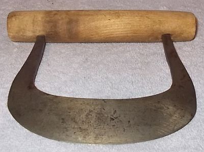 Antique Vintage Primitive Wood Handle Single Blade Food Chopper ...