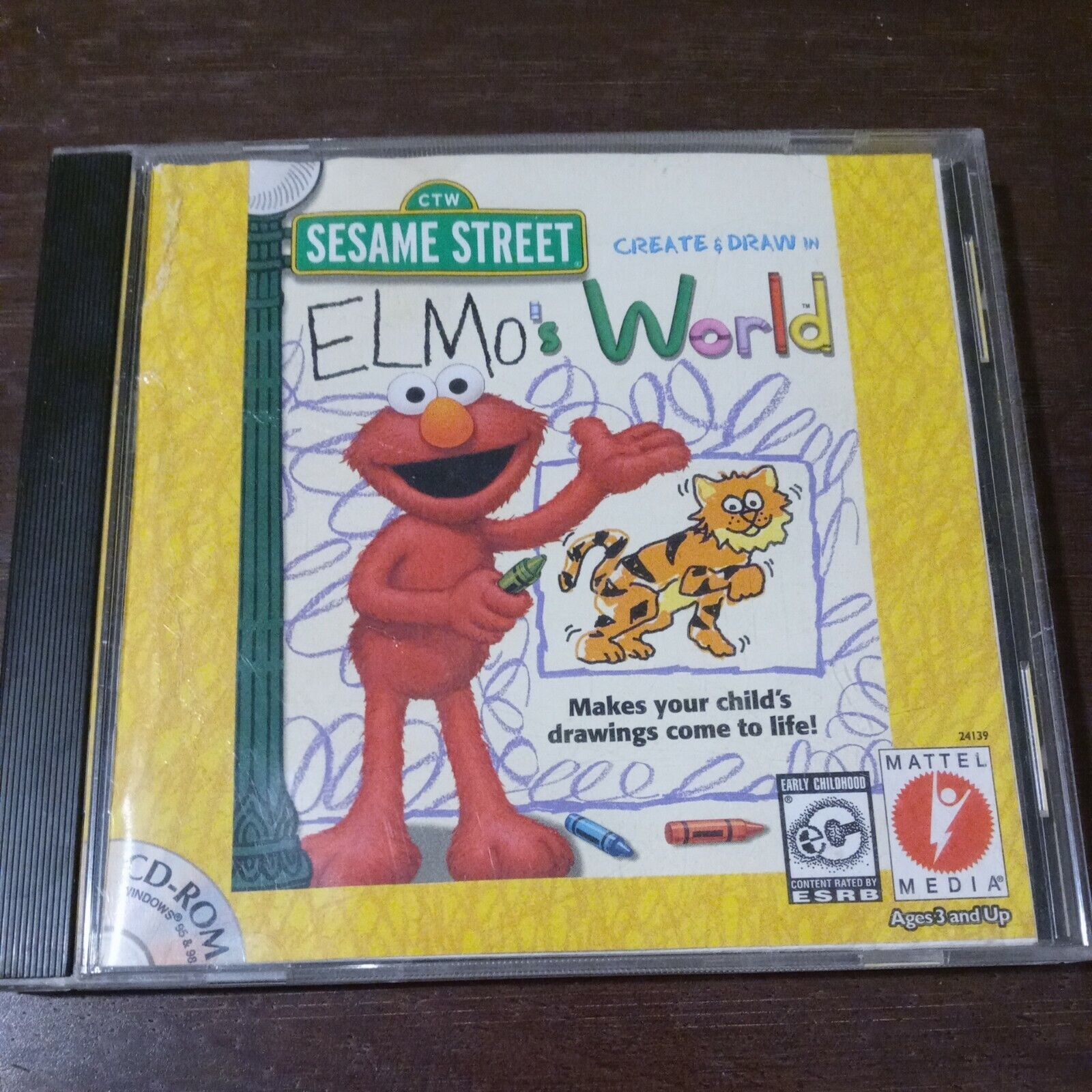 Sesame Street Create & Draw Elmo's World CD-ROM Mattel Windows 95/98 Vintage - Video Games