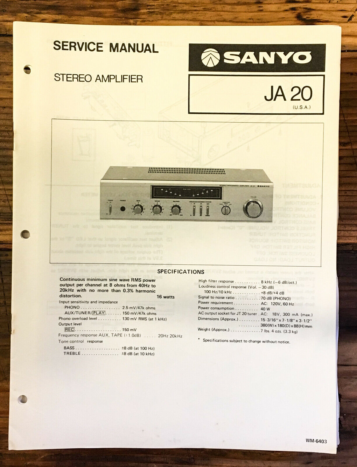 Used SANYO JA 20 Integrated amplifiers for Sale | HifiShark.com