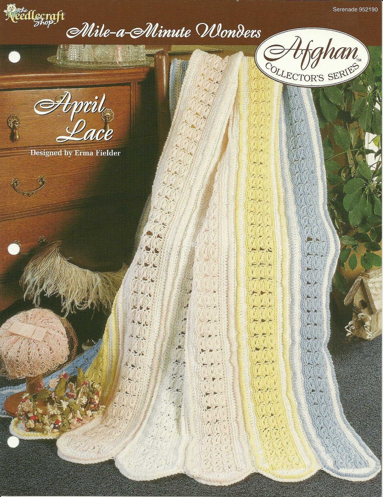 Needlecraft Shop Crochet Pattern 952190 April Lace Afghan Collectors ...