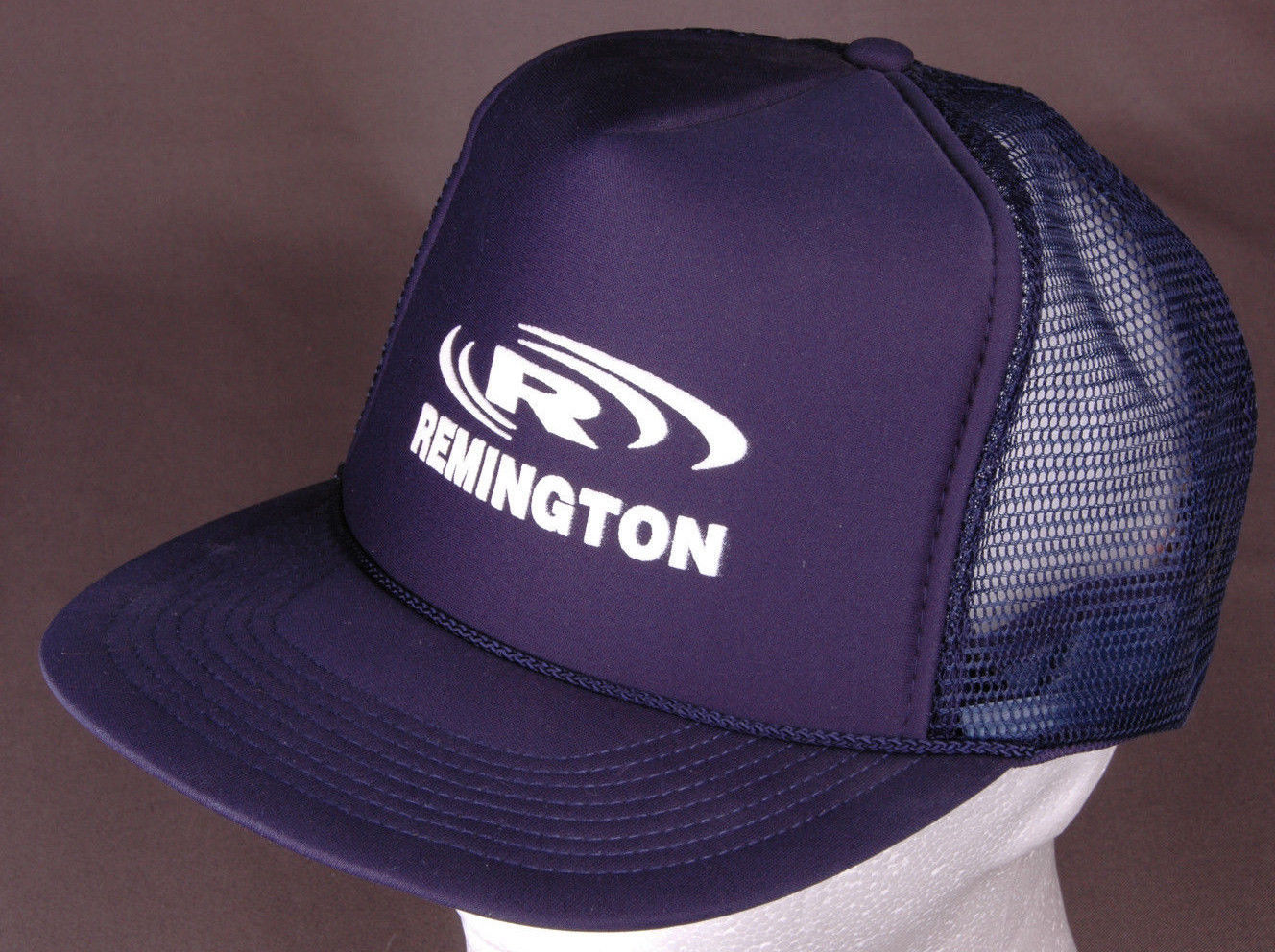 Vtg Remington Tires Trucker Hat-Rope Bill-Blue-Mesh-Snapback-Auto-Car ...